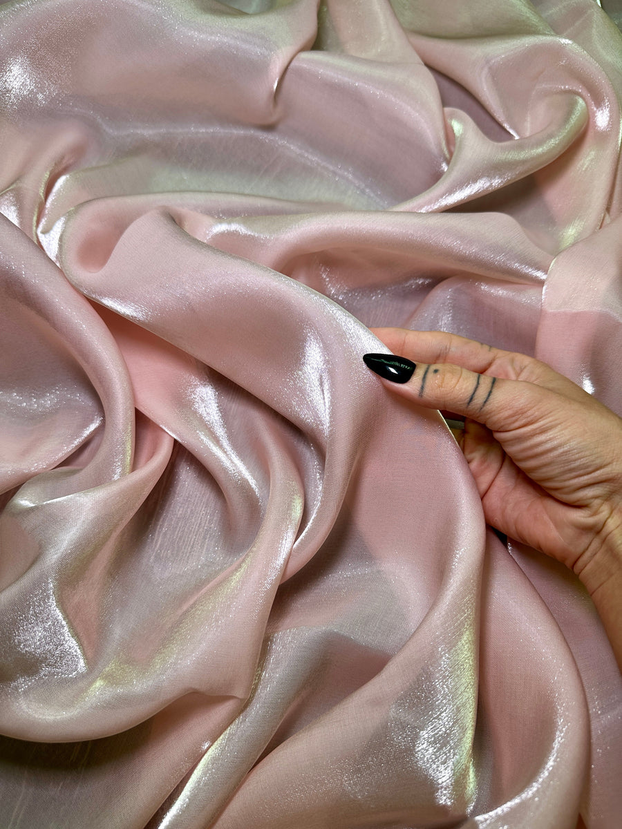 Blush Pink Water Liquid Shimmery Chiffon – KikiTextiles