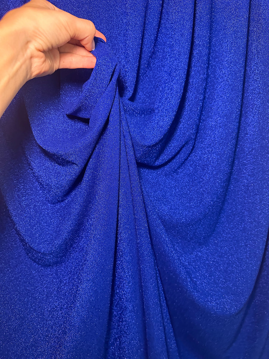 Royal Blue Spandex Lurex Knit – KikiTextiles