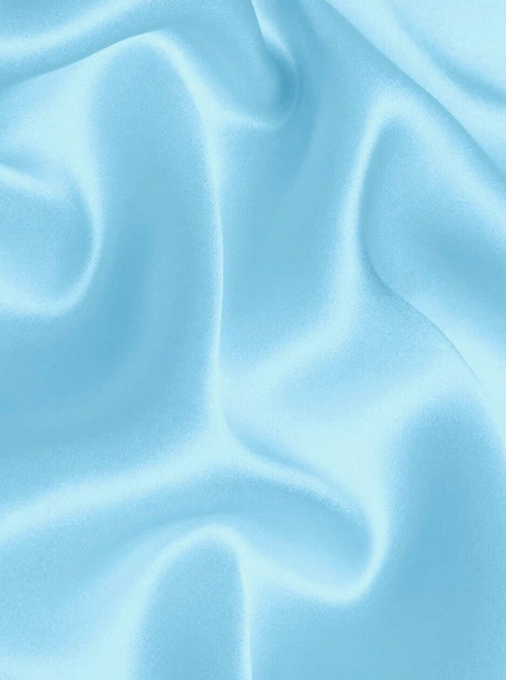 Shop now Baby Blue Silky Stretch Satin by Yard- Kiki Textiles ...