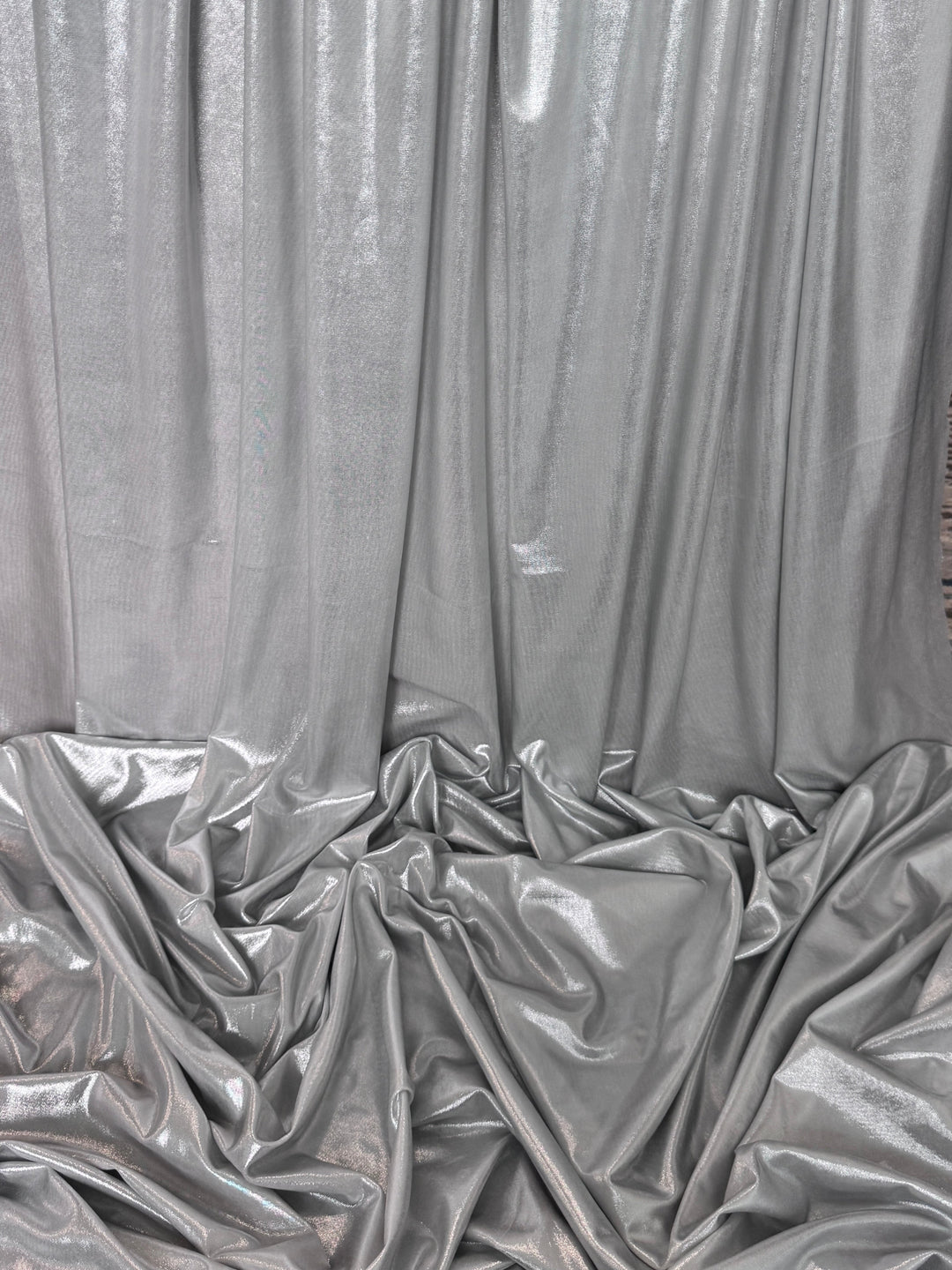 Light Silver Stretch Foiled Spandex – KikiTextiles