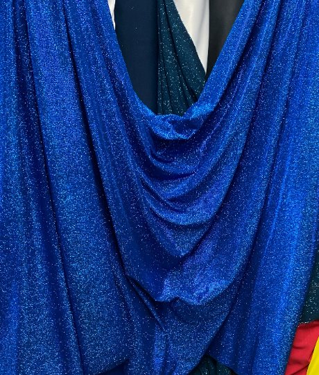 Royal Blue Spandex Lurex – KikiTextiles