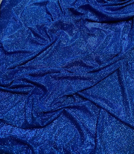 Royal Blue Spandex Lurex – KikiTextiles