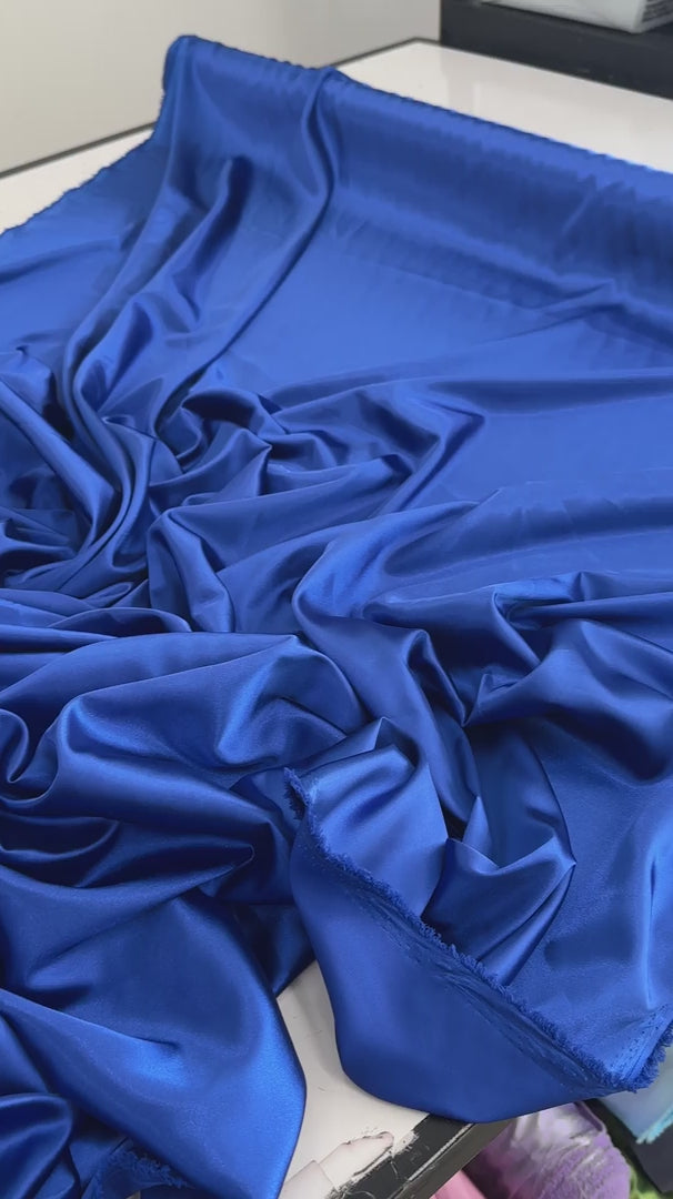 Royal Blue Luxury Silky Stretch Satin – KikiTextiles