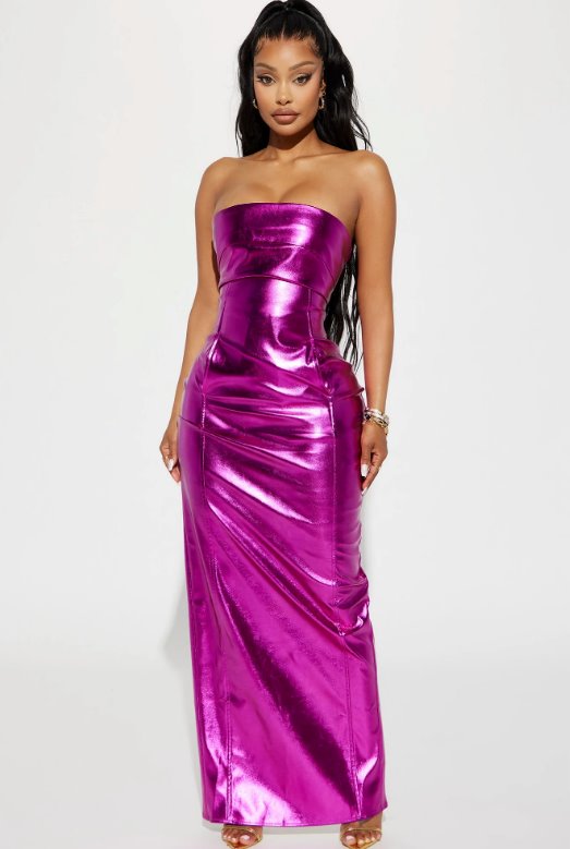 Magenta Metallic Stretch Faux Leather – KikiTextiles