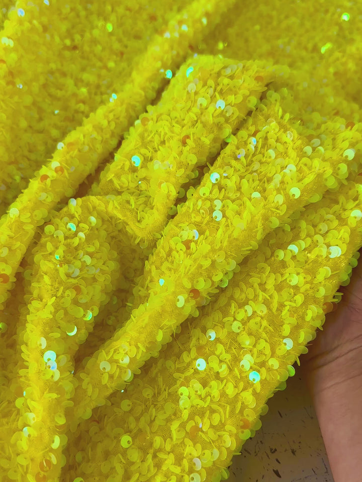 High-Quality Sequin On Velvet Fabric for Dazzling Creations – KikiTextiles