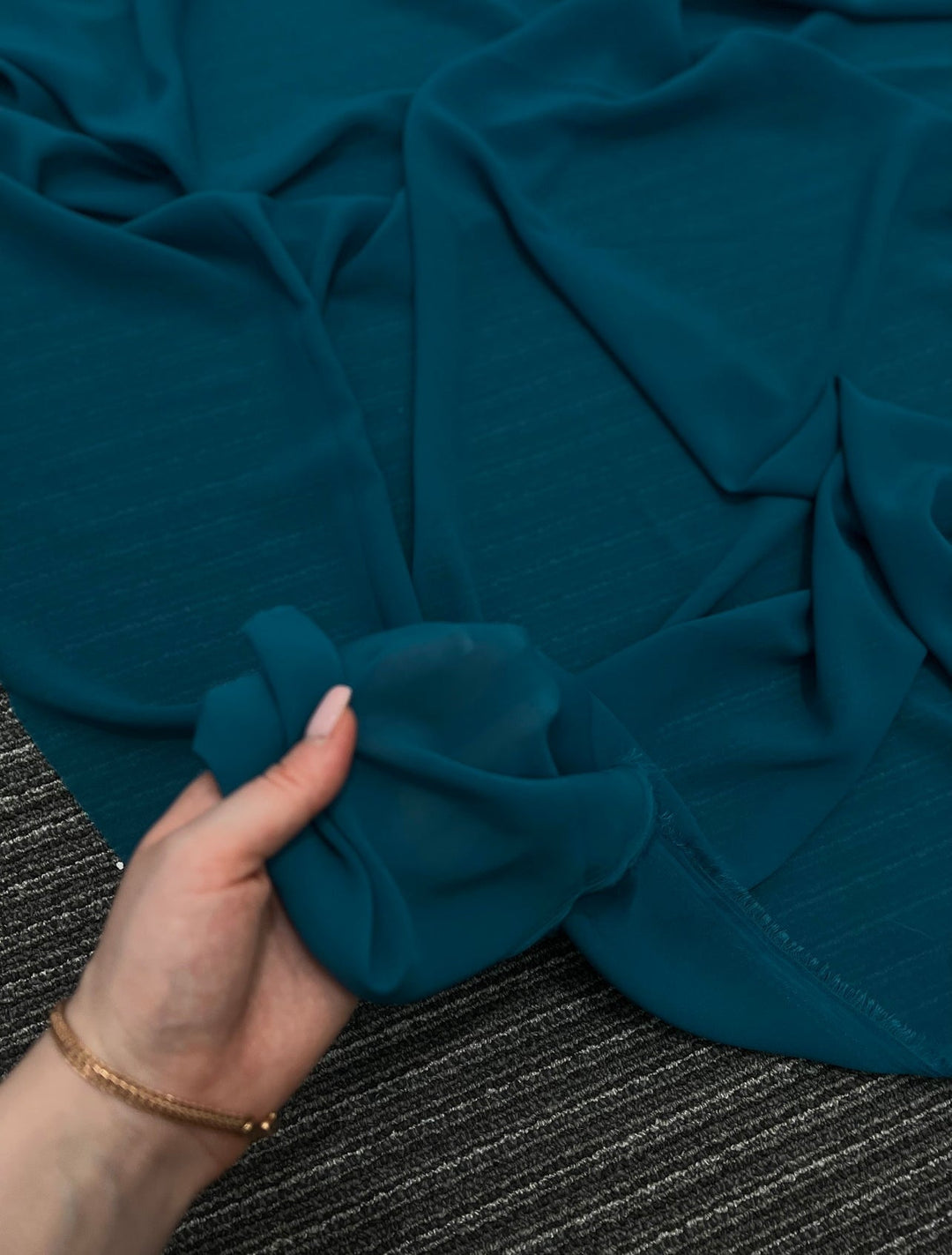 Teal Chiffon – KikiTextiles