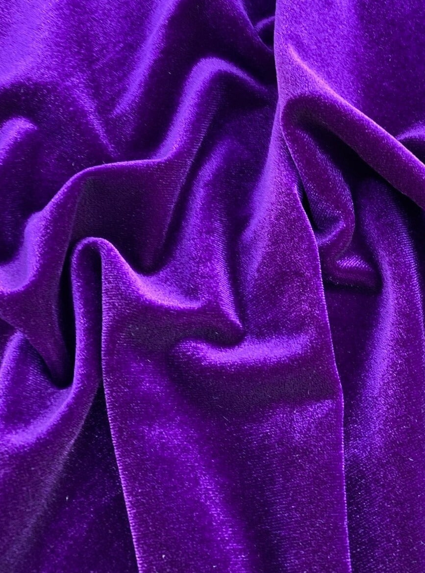 Purple Stretch Velvet – KikiTextiles