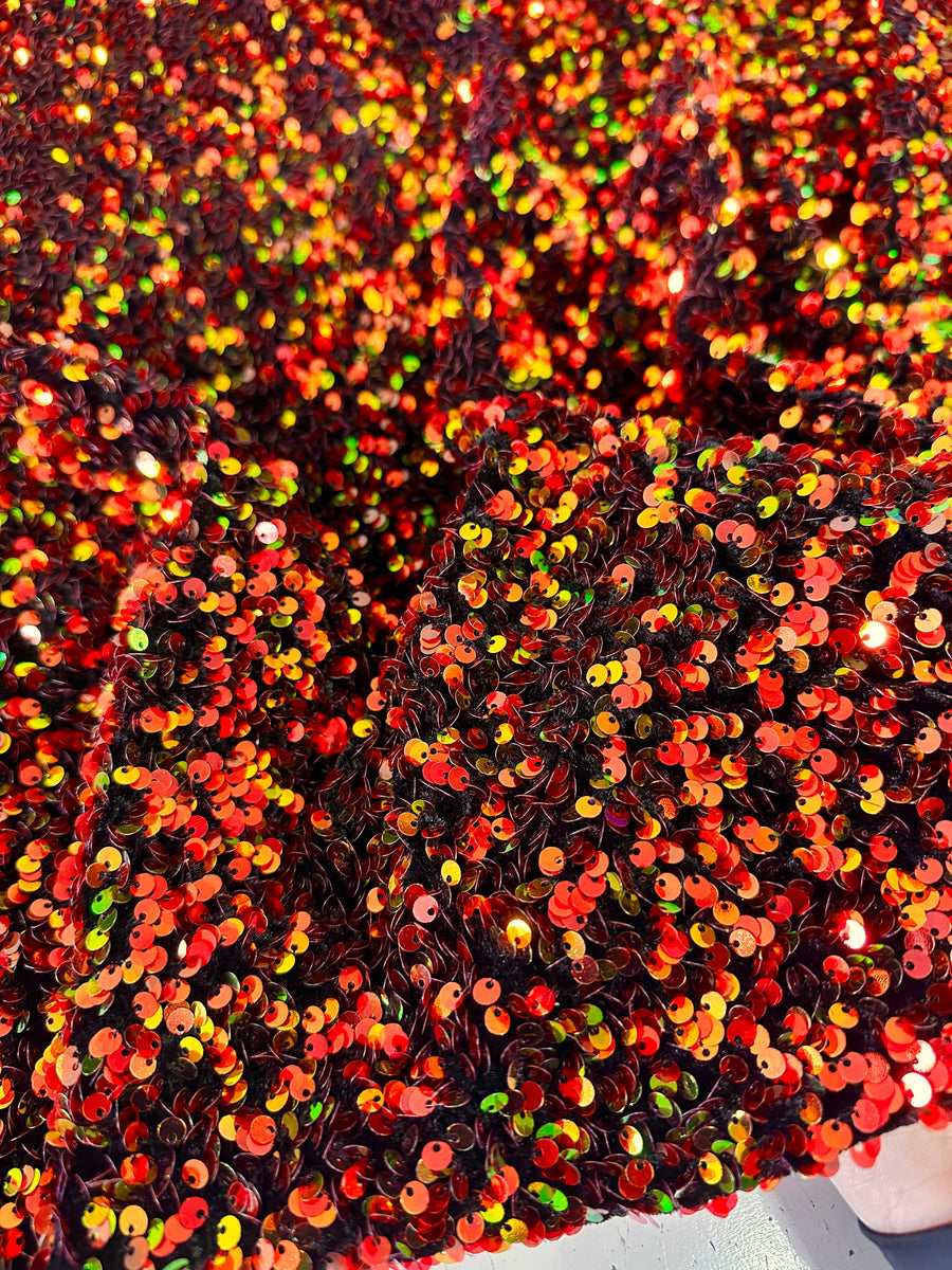 High-Quality Sequin On Velvet Fabric for Dazzling Creations – KikiTextiles