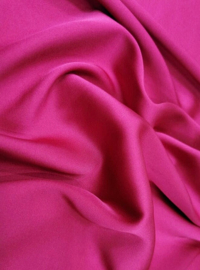 Shop now Hot Pink Silky Stretch Satin by Yard- Kiki Textiles – KikiTextiles