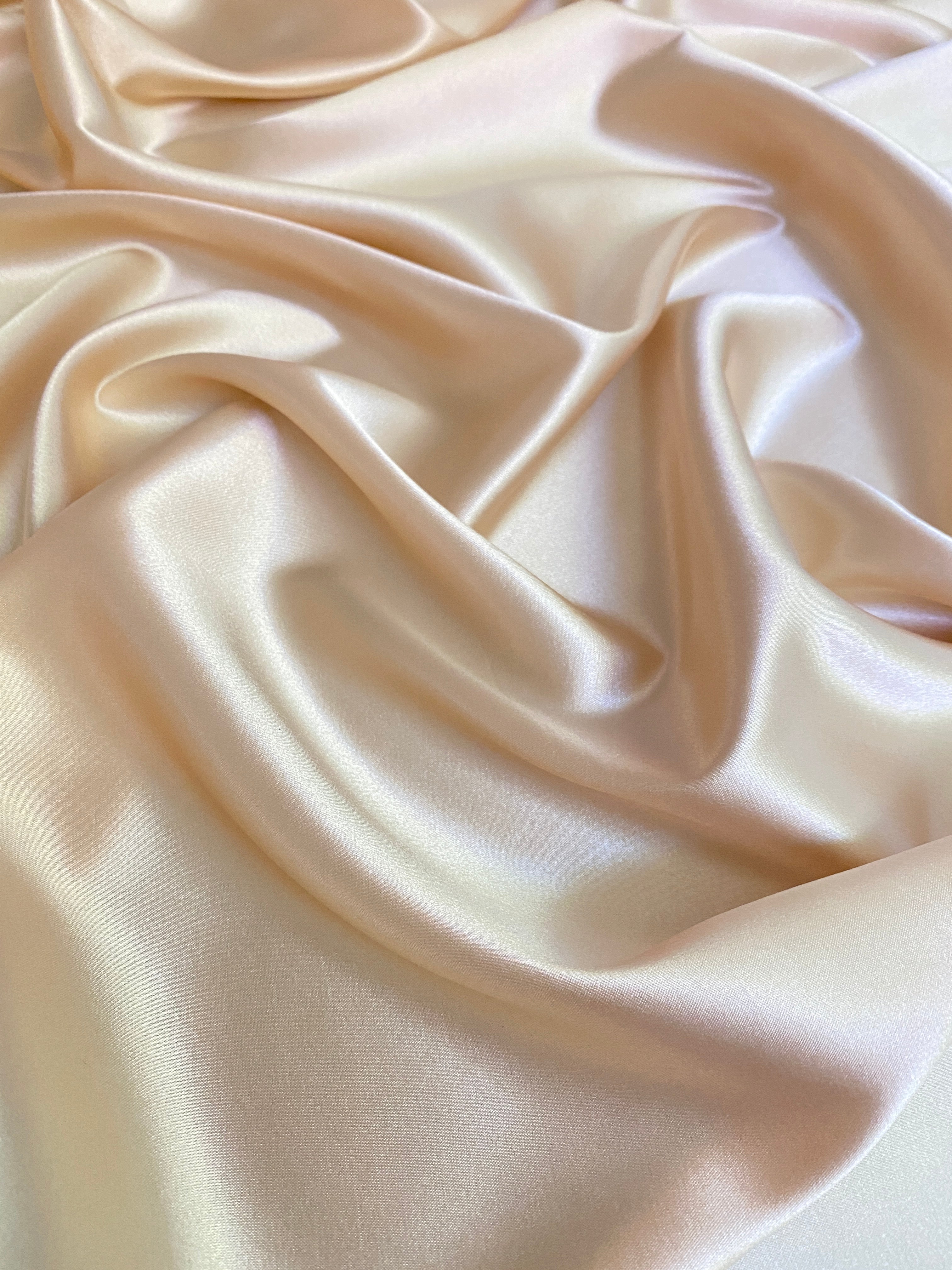 Shop Now Gold Champagne Silky Stretch Satin By Yard Kiki Textiles