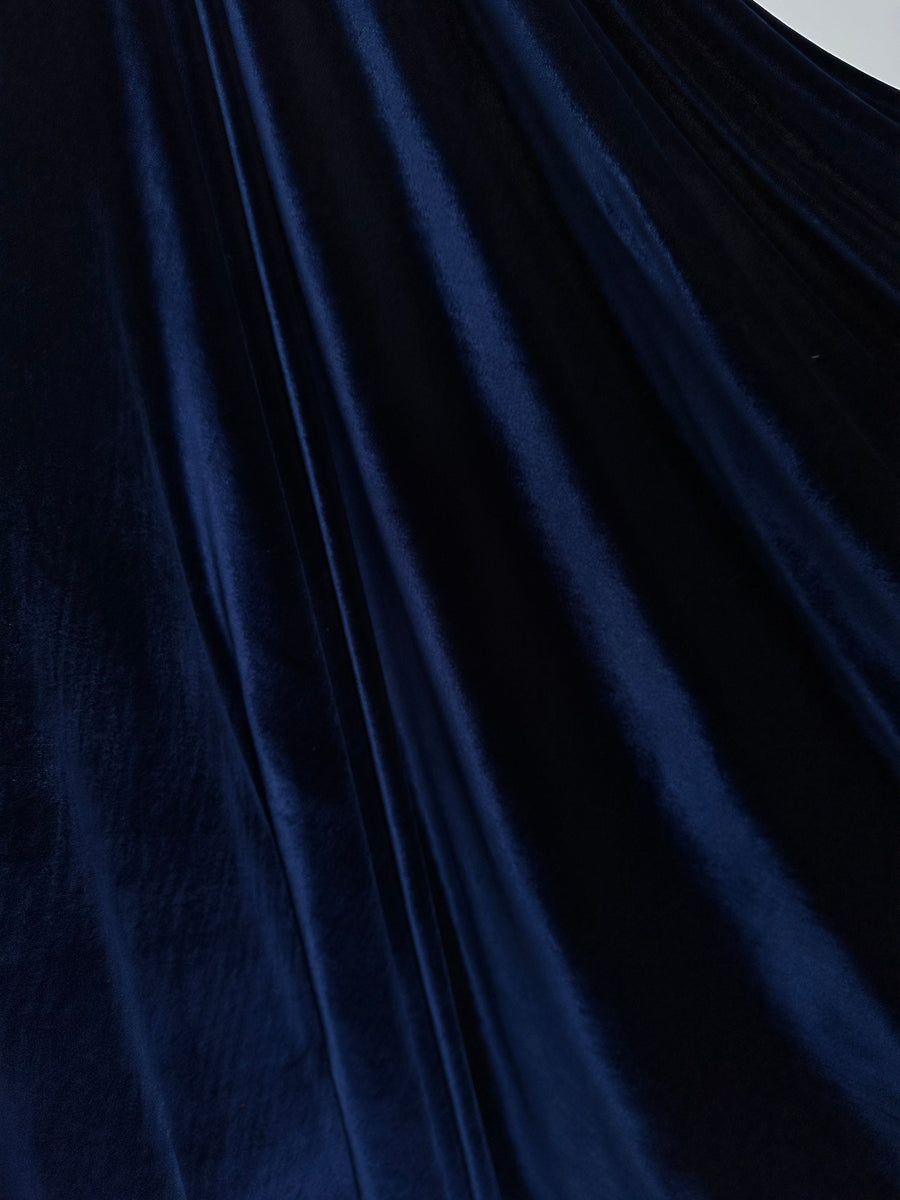 Navy Stretch Velvet – KikiTextiles
