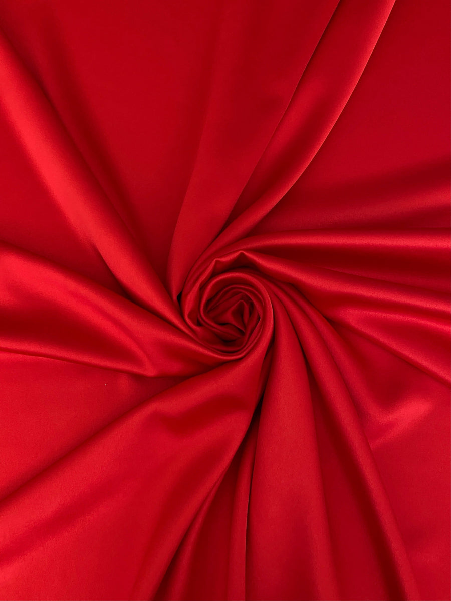 Shop now Red Stretch Crepe Back Satin by Yard- Kiki Textiles – KikiTextiles