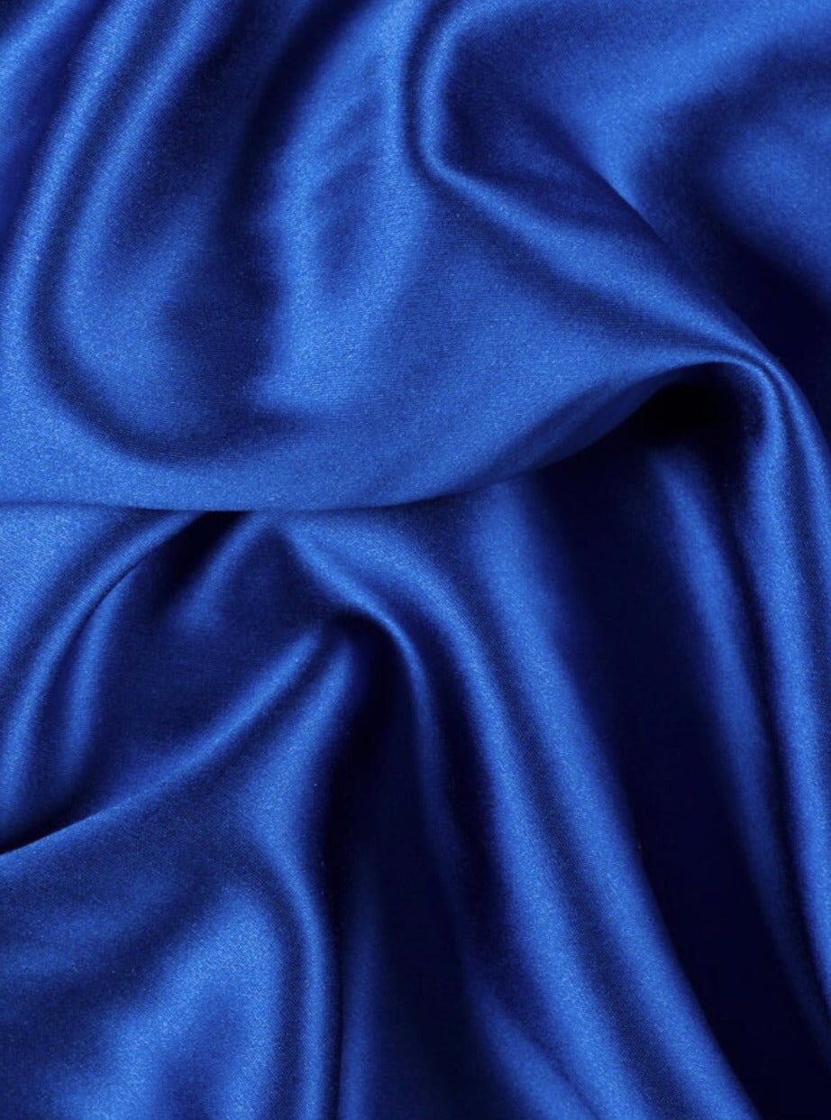 Shop now Royal Blue Satin by Yard- Kiki Textiles – KikiTextiles