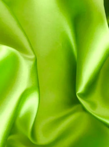 Shop now Neon Green Silky Stretch Satin by Yard- Kiki Textiles ...