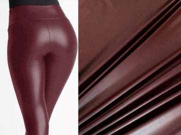 Shop now Burgundy 4 Way Stretch Pleather by Yard- Kiki Textiles ...