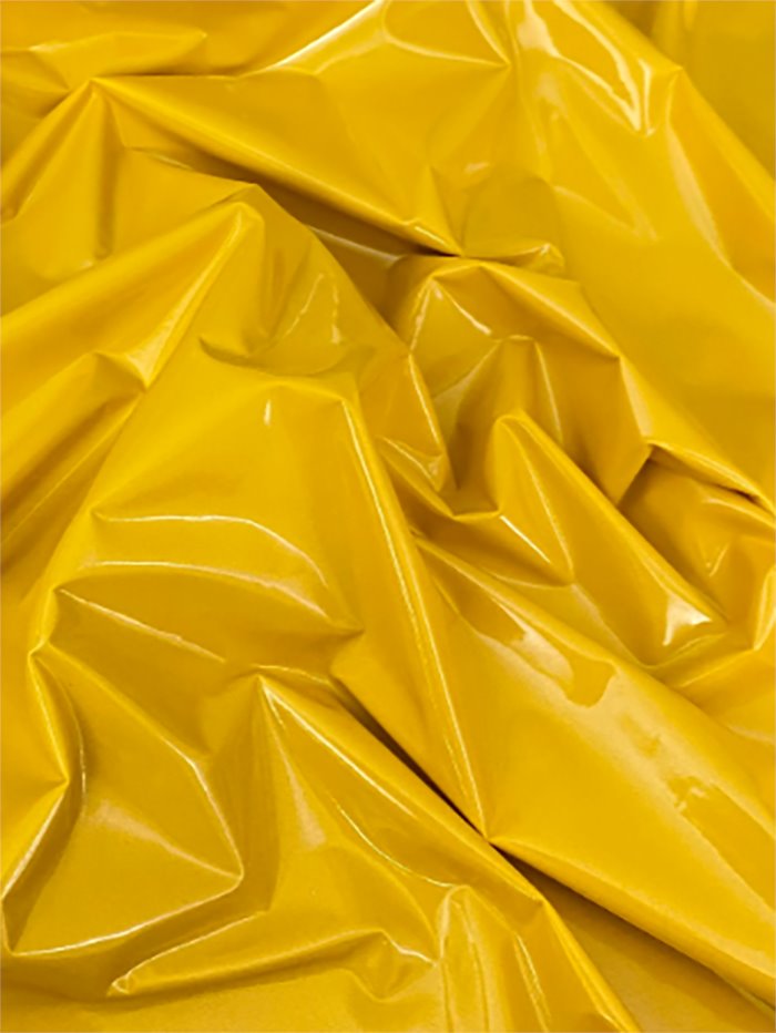 Yellow Glossy Stretch Patent Leather/Latex – KikiTextiles